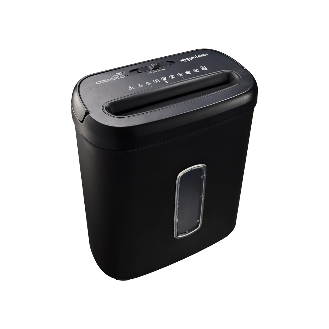 Amazon Basics 8-Sheet Cross Cut Paper Shredder and Credit Card Shredder ...